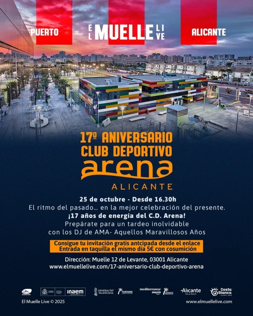 17 Aniversario Club Deportivo Arena – El Muelle Live